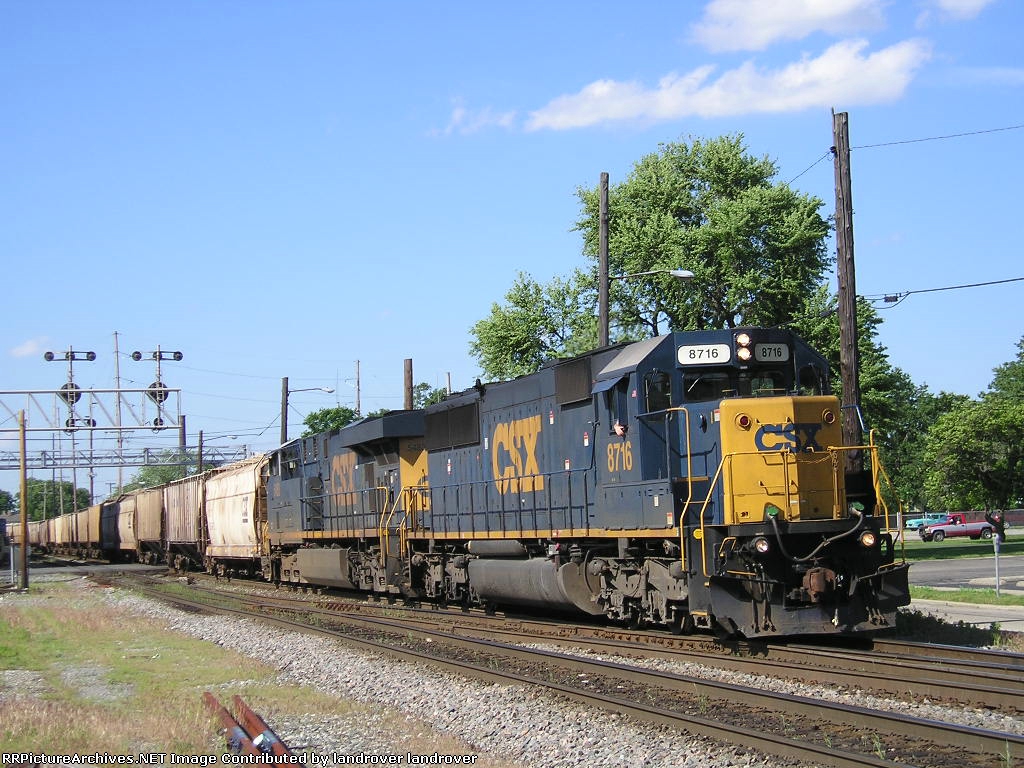 CSX 8716 On CSX G 177 Grain Train Southbound